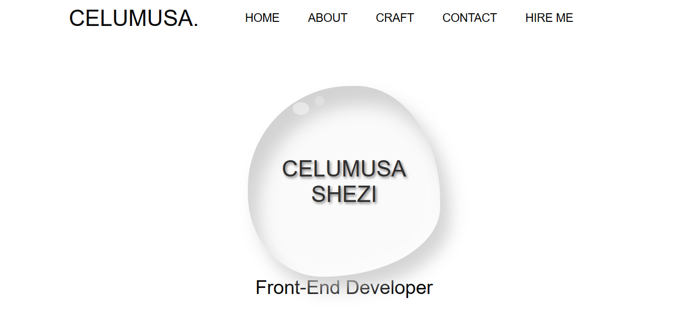 Celumusa Shezi Personal Website